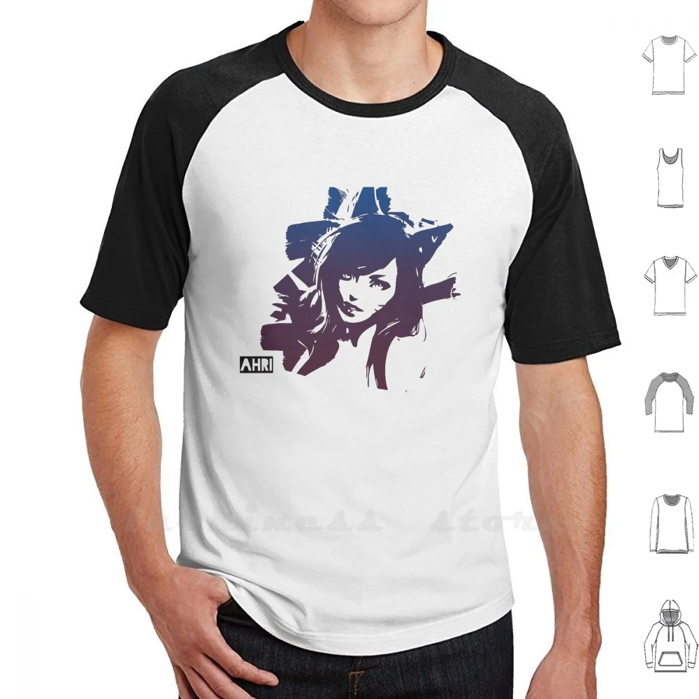 Ahri T Shirt Print Big Size 6xl Cotton New Cool Tee League Legends Ahri ...