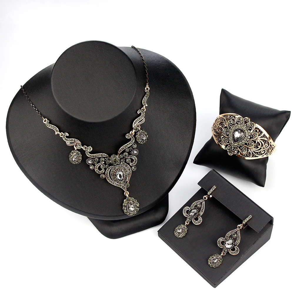 Sunspicems Vintage Boho Women Bridal Wedding Jewelry Sets Bangle ...