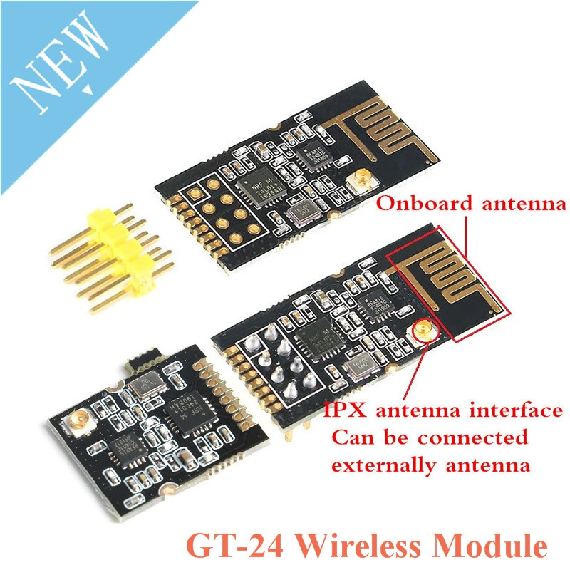 GT 24 Wireless Module 2.4G NRF24L01+PA+LNA Industrial Grade Digital ...