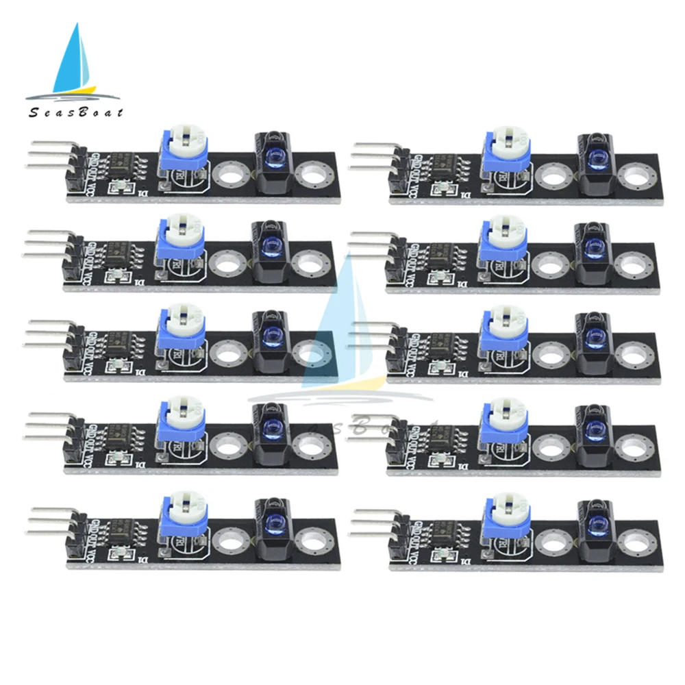 10PCS/lot IR Infrared Line Reflection Track Follower Sensor TCRT5000 ...