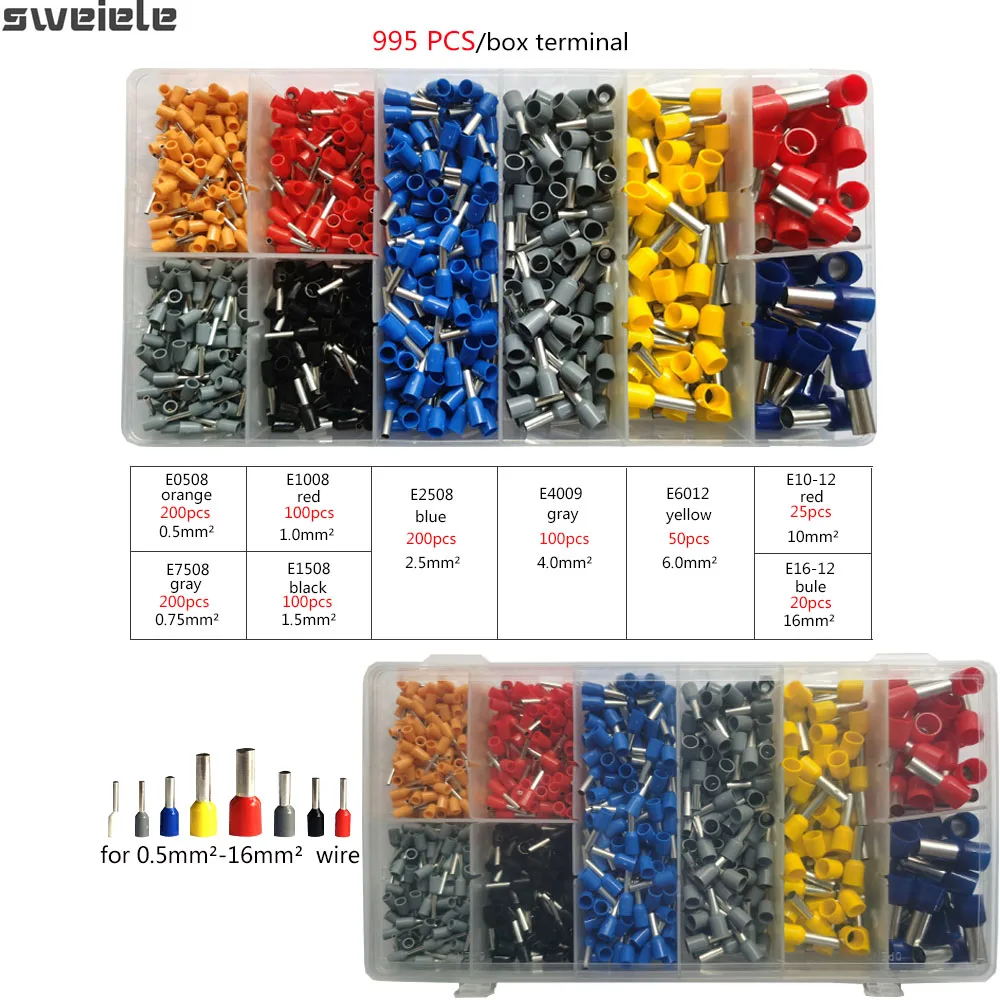 Pince outil,Pince à sertir virole professionnelle, 0.08 – 16 mm², Kit d'outils de sertissage ...