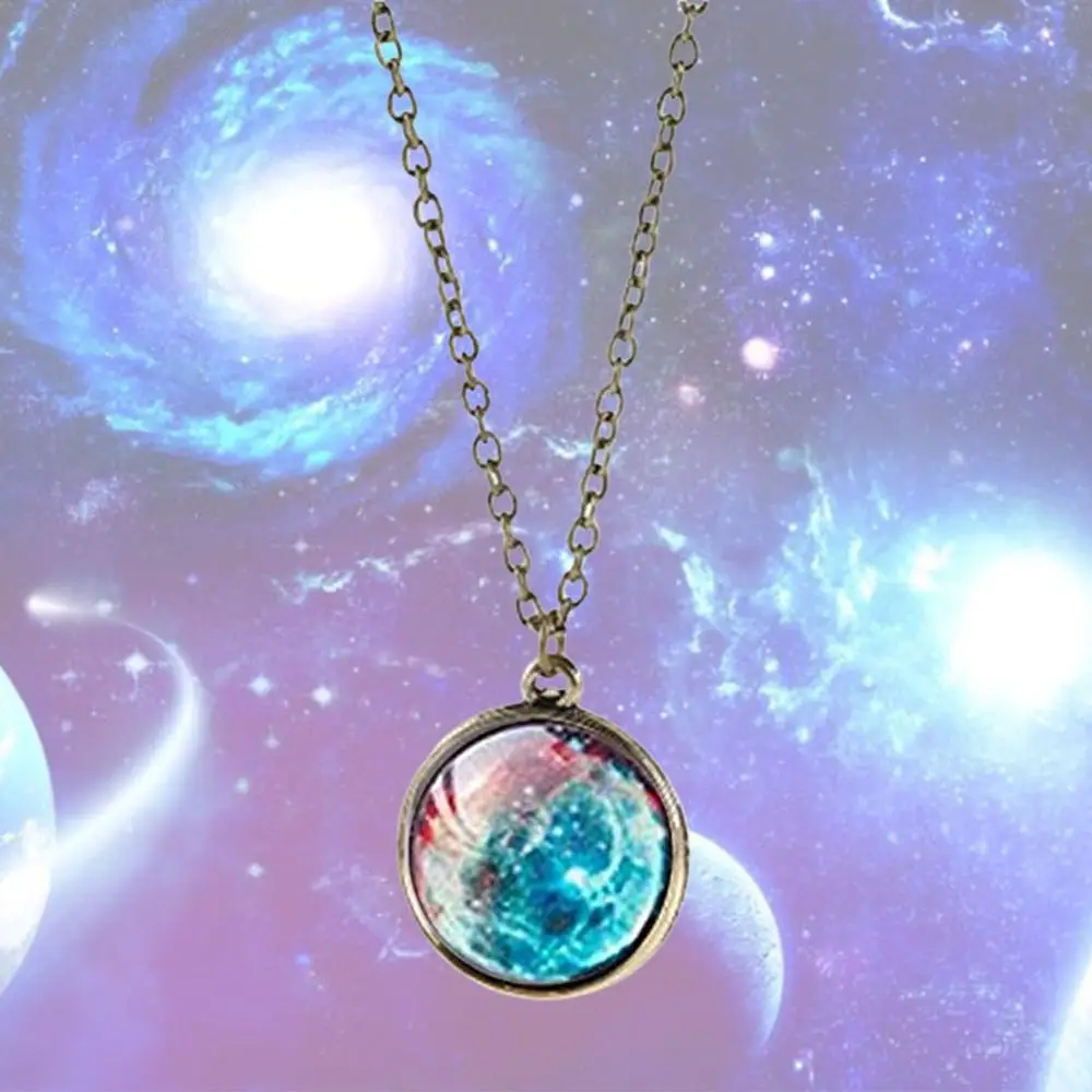 Eight-Planets-Necklace-Pendent-Double-Sided-Glass-Ball-Universe-Galaxy ...