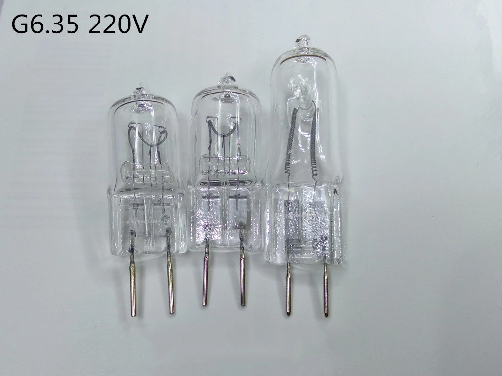Lâmpada halógena g6.35, 220v, 35w, 50w, 75w, lustre, luz de holofote de ...