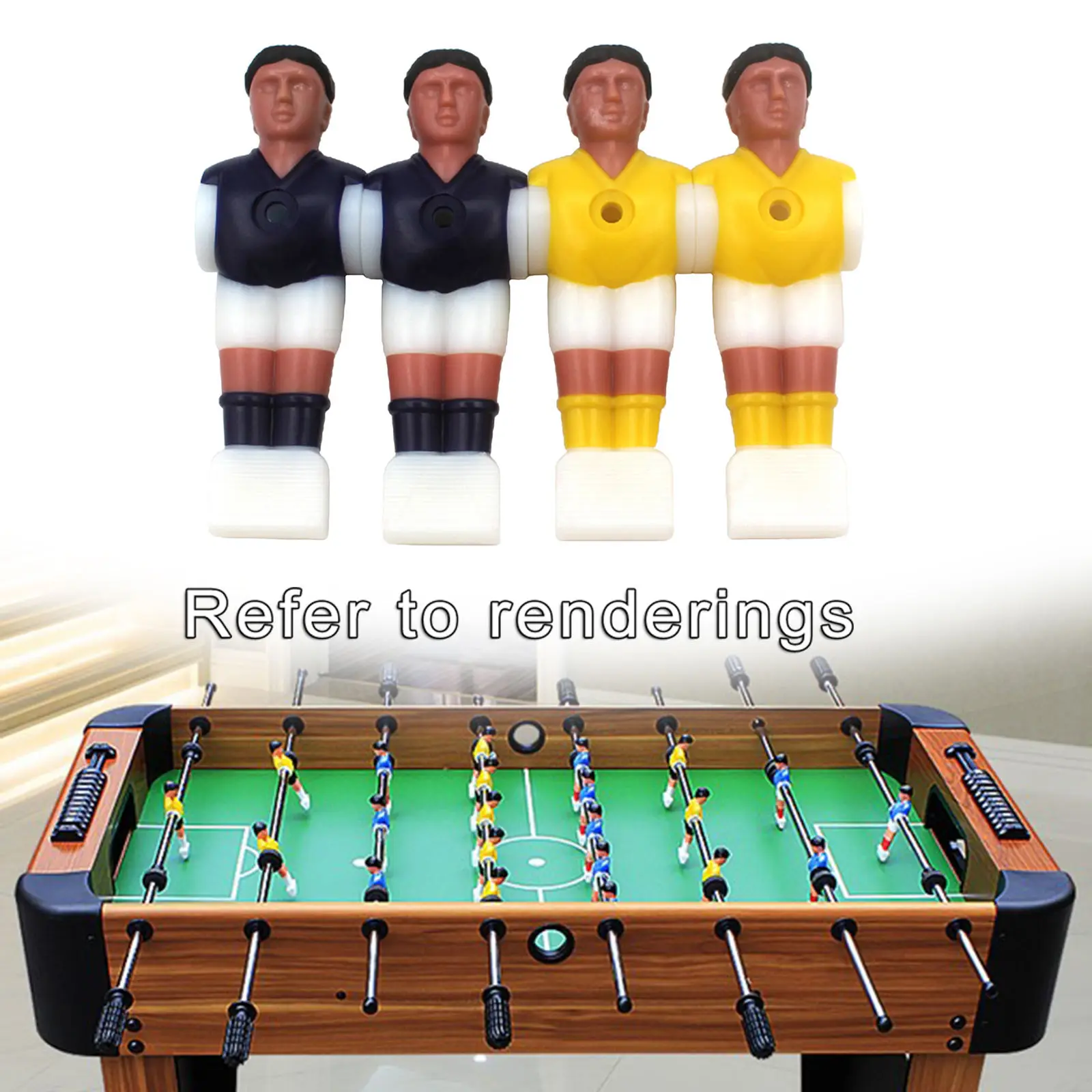 4x-Foosball-Men-Soccer-Table-Guys-Football-Accessory-2-yellow-2-purple ...