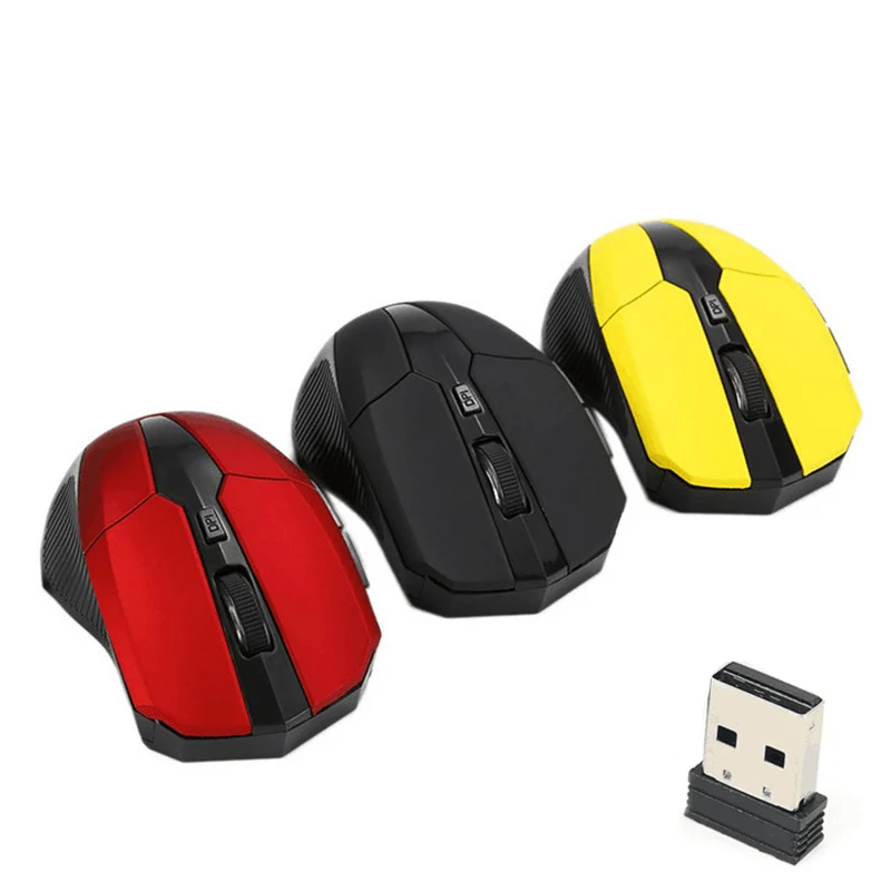 2.4g Usb Red Optical Wireless Mouse 3 Buttons For Computer Laptop ...