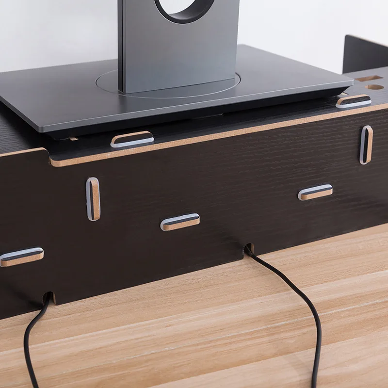 Multi-Function Desktop Monitor Stand Computer Screen Riser Wood Shelf ...