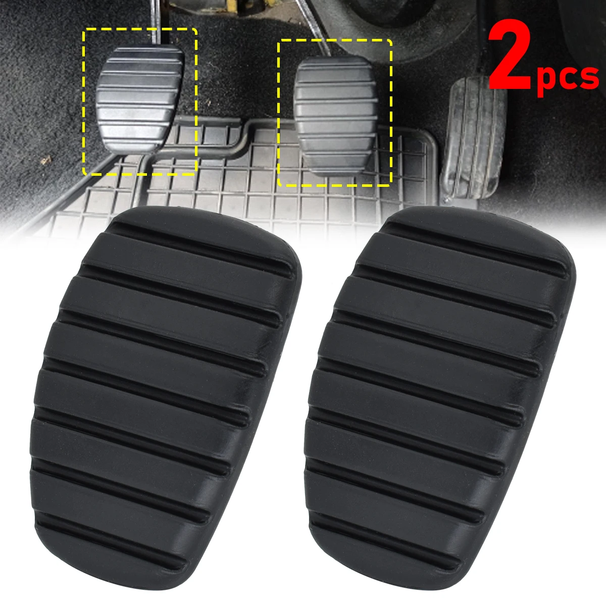 2Pcs-Car-Clutch-Brake-Rubber-Pedal-Pad-Cover-For-Renault-Modus-Trafic ...