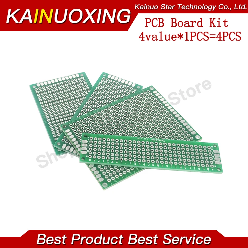4pcs 5x7 4x6 3x7 2x8 Cm Double Side Copper Prototype Pcb Universal ...