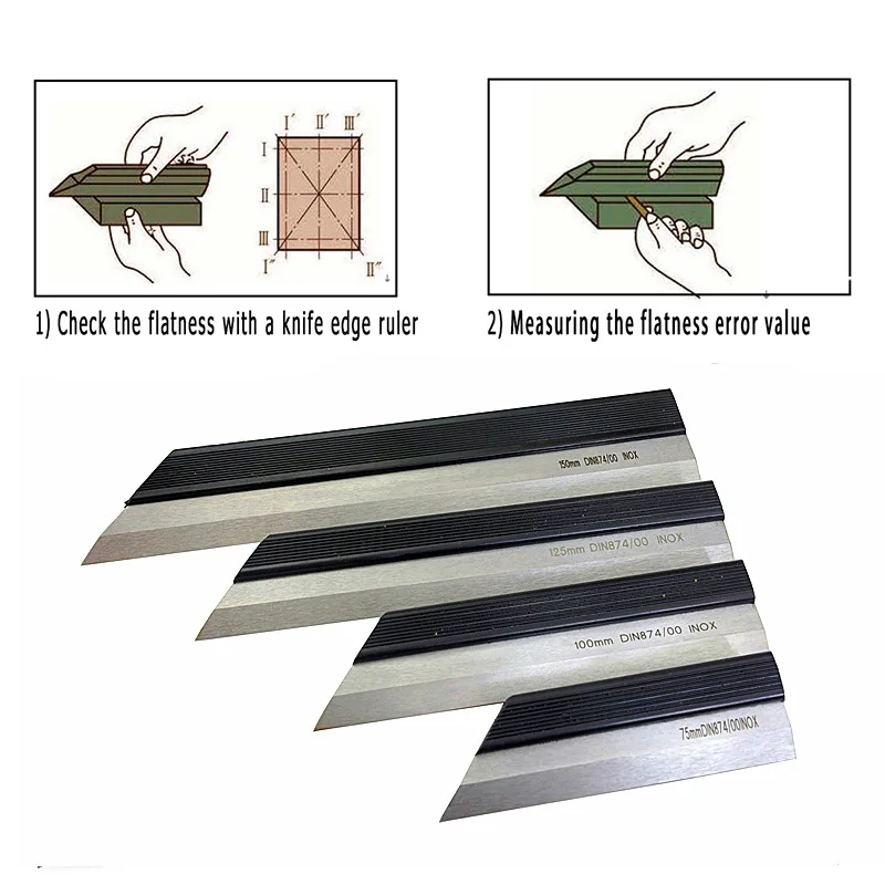 75/100/125/150/200mm Accuracy Ruler Leveling Ruler INOX StraightEdge ...