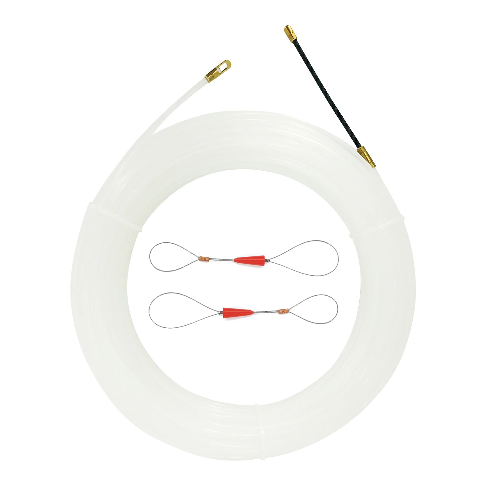 30m Nylon Wire Cable Fish Tape Push Puller Electrical Rodder Puller ...