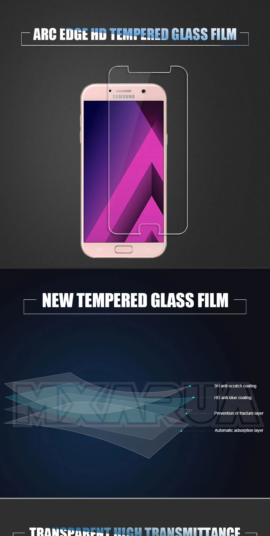 9H закаленное стекло для samsung Galaxy A7 A5 A3 Защитная пленка для экрана для samsung A6 A8 ...