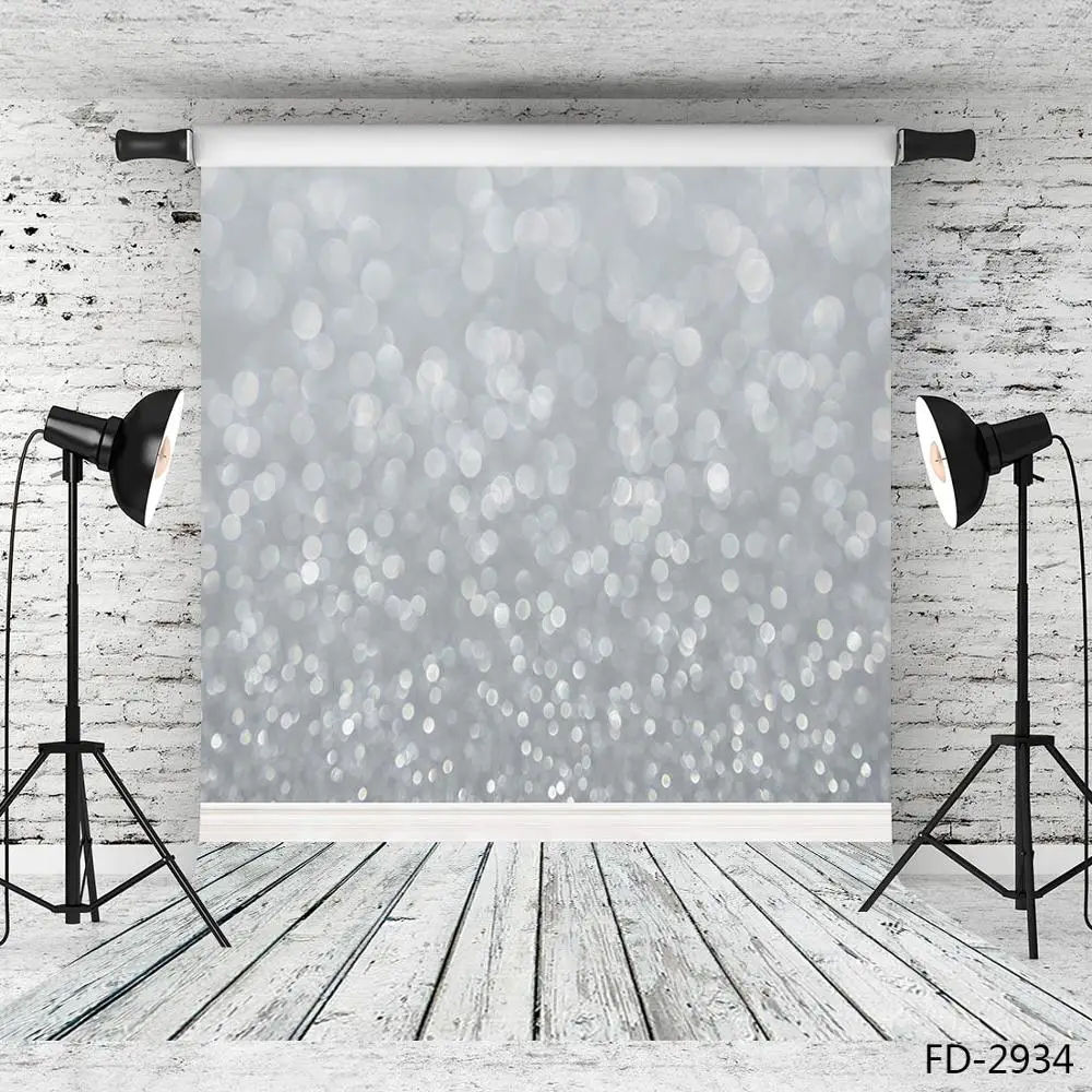 Silver Glitter Bokeh Photo Backdrops Vinyl Photography Background ...