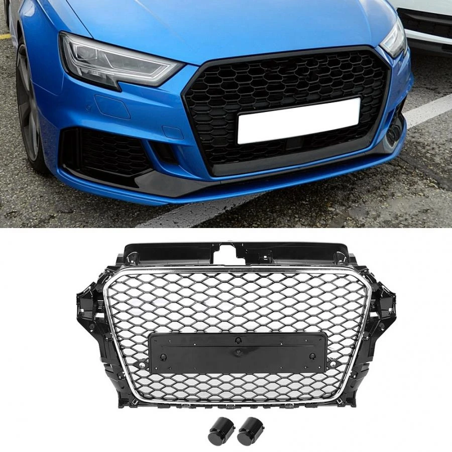 Car Front Bumper Grill Center Grille For Audi A3/s3 8v 2014 2015 2016 ...