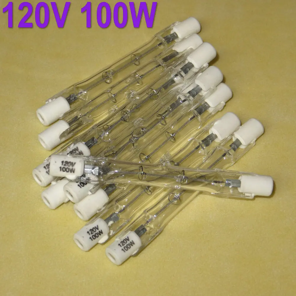 10pk Halogen Light Bulb 120v 100w 100 Watt J Type T3 79mm (r7s) Halogen ...