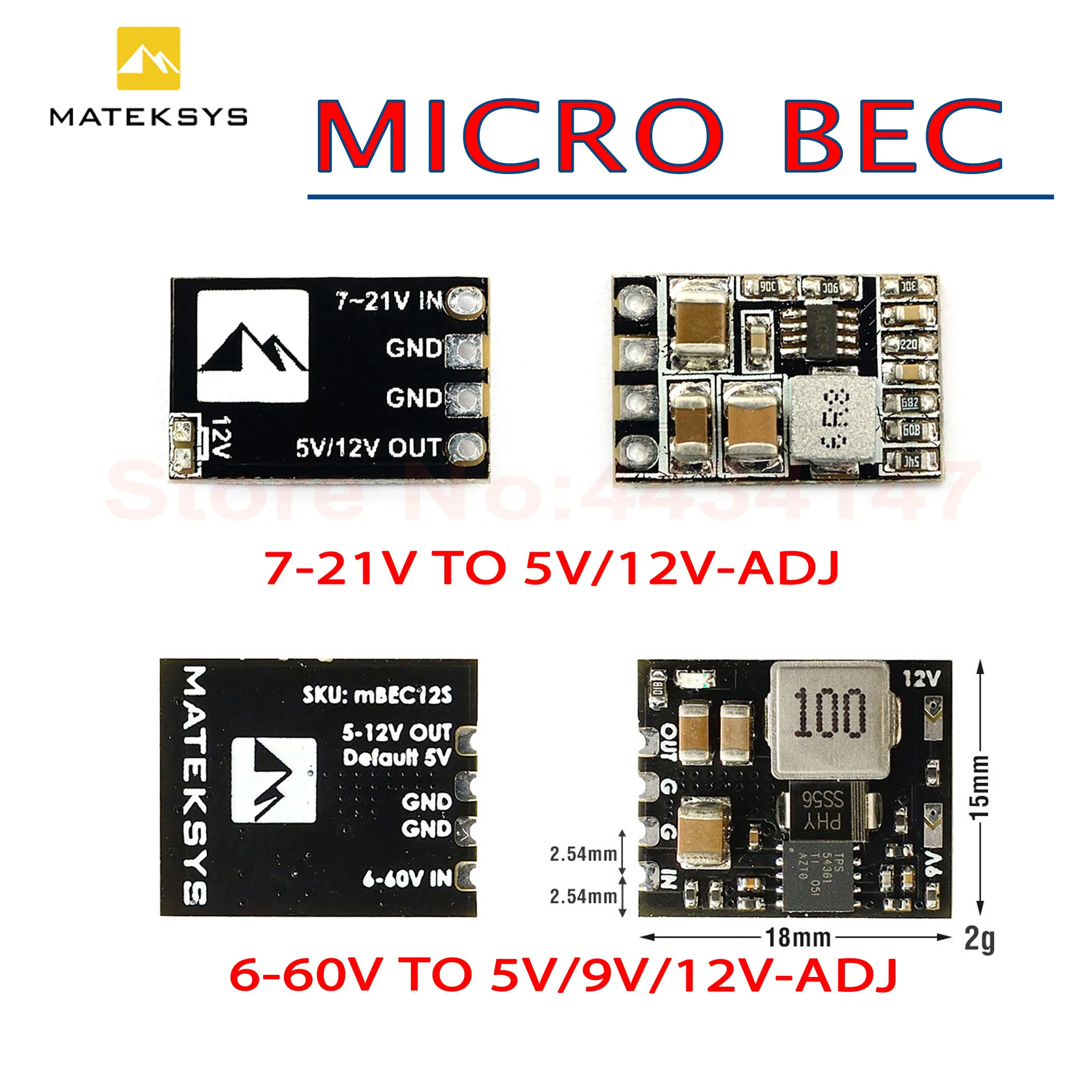 MATEK-MICRO-BEC-7-21V-6-60V-TO-5V-9V-12V-ADJ-Adjustable-Voltage-Dual ...