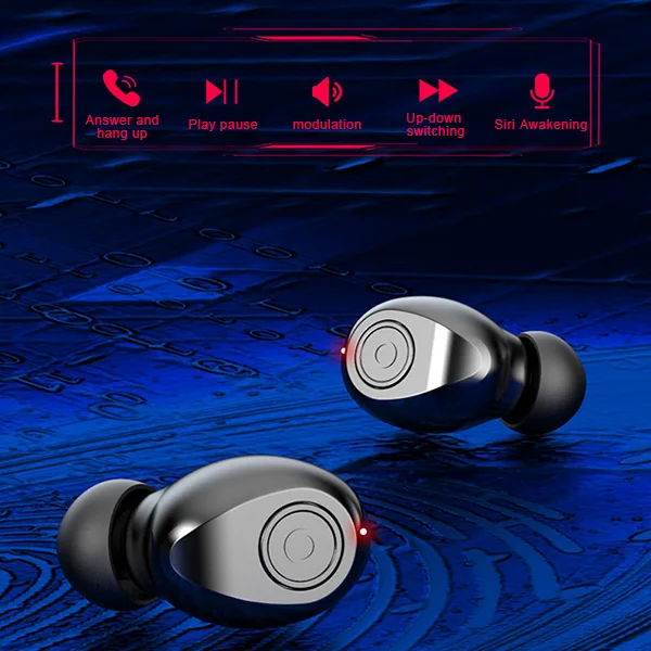 Беспроводная гарнитура 8D объемный звук двойной вызов дисплей питания спортивные наушники NC99