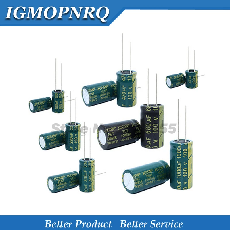 6.3V 10V 16V 25V 35V 50V 100V 400V High Frequency Low ESR Aluminum Capacitor 100UF 220UF 330UF ...