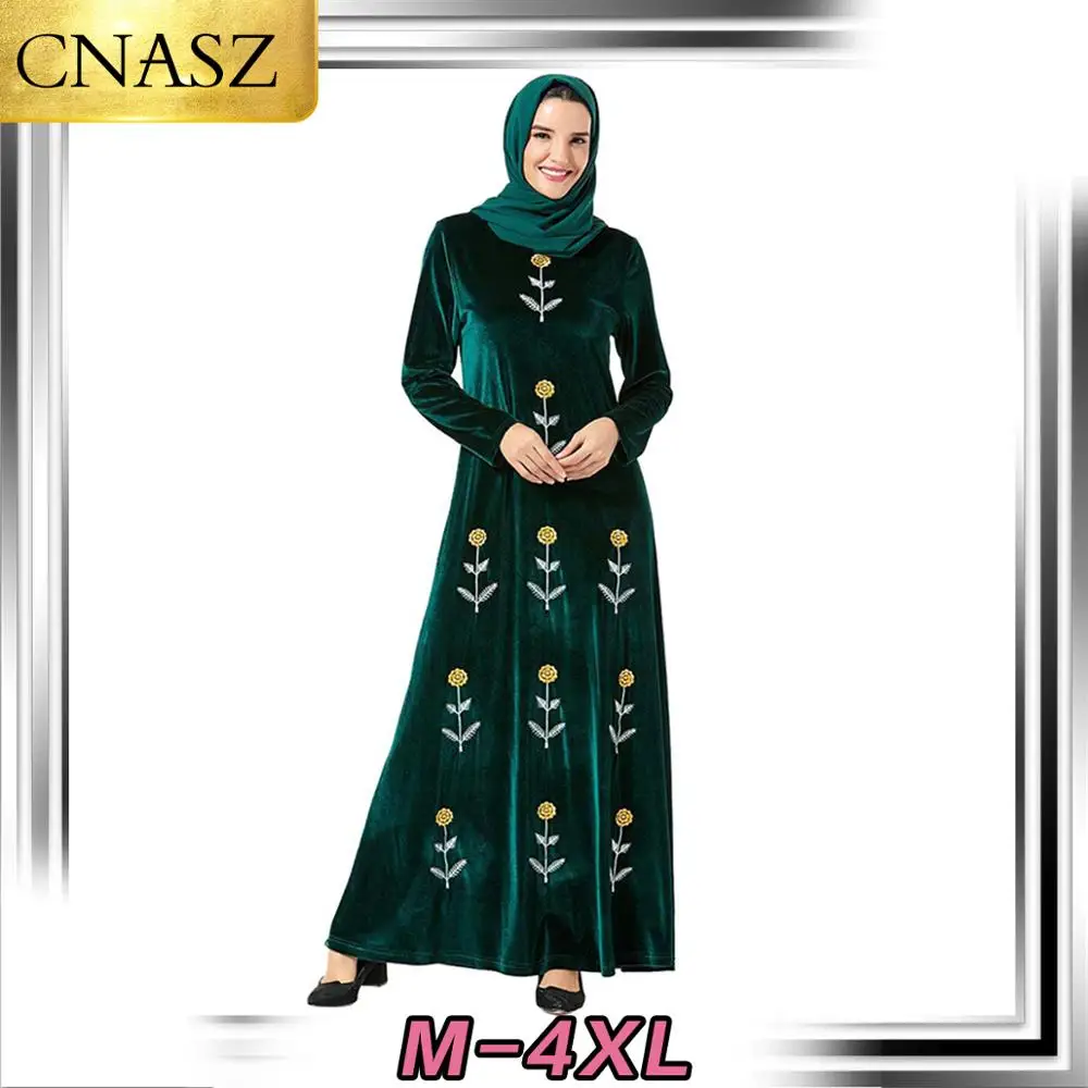 New Muslim Dress Dubai Fashion Arabian Plus Size Women's Middle East ...