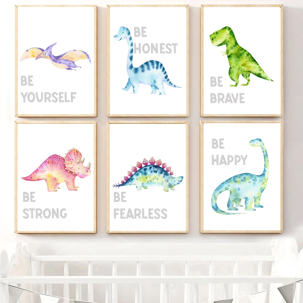 Home Décor Space Wall Art Kids Room Decor Inspirational Quotes Dinosaur ...