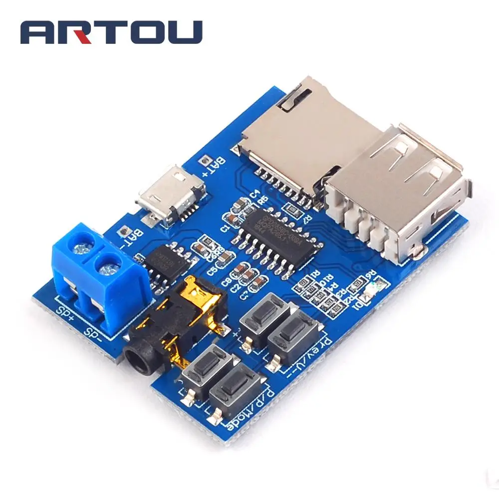 TF card U disk MP3 Format decoder board module amplifier decoding audio ...