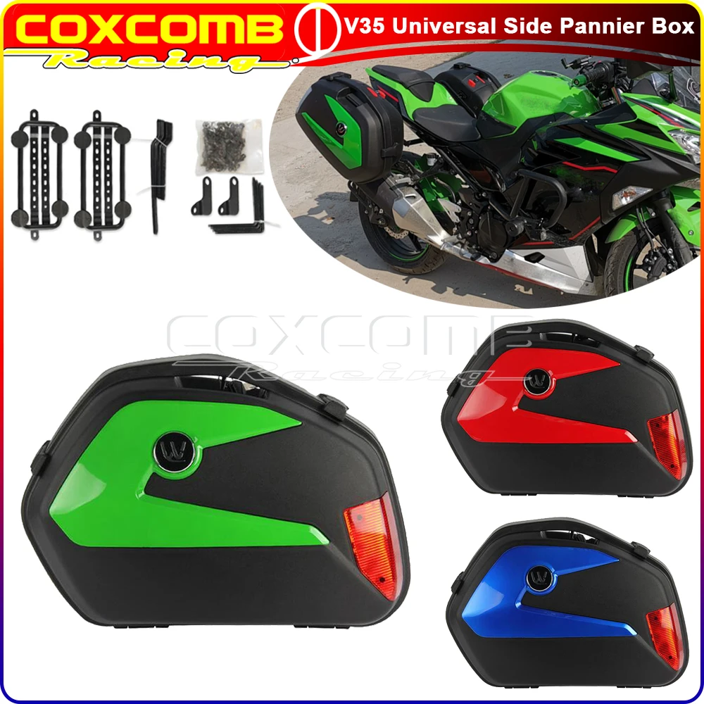 Green Side Cases for Kawasaki Ninja 300 400 650 1000 Versys ZX6R ZX10R ...