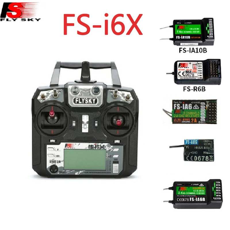 Original Flysky Fs-i6 6 Channel 2.4ghz Remote Controller Rc Transmitter ...