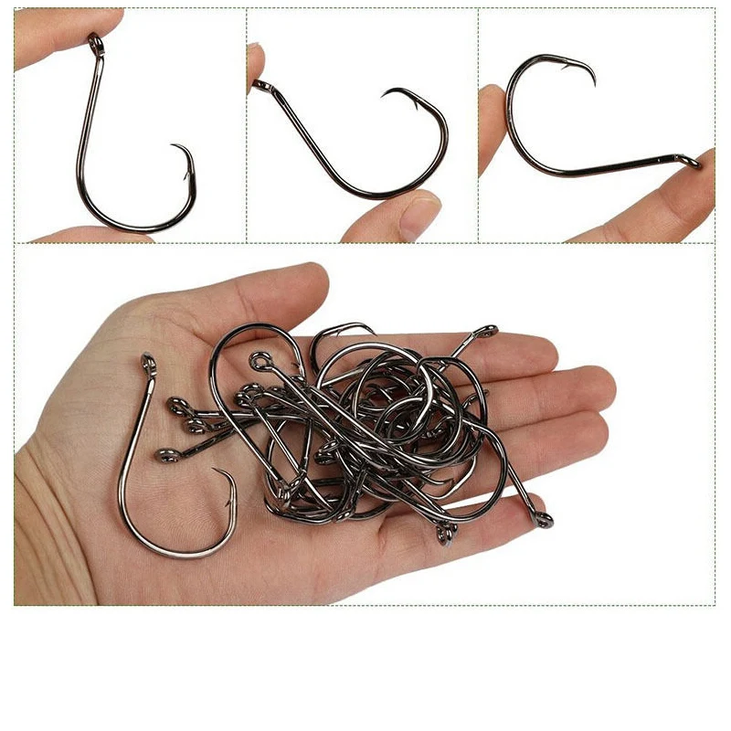 100 pcs Octopus Offset Fishing Hooks – Outdoor Haven Gear