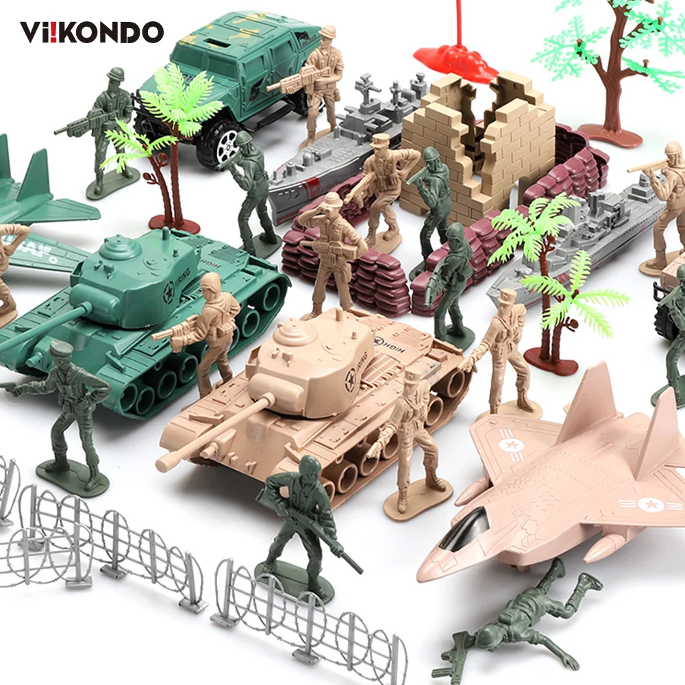 Viikondo 152-piece Army Men Military Toy &tanks Planes Armored Vehicles ...