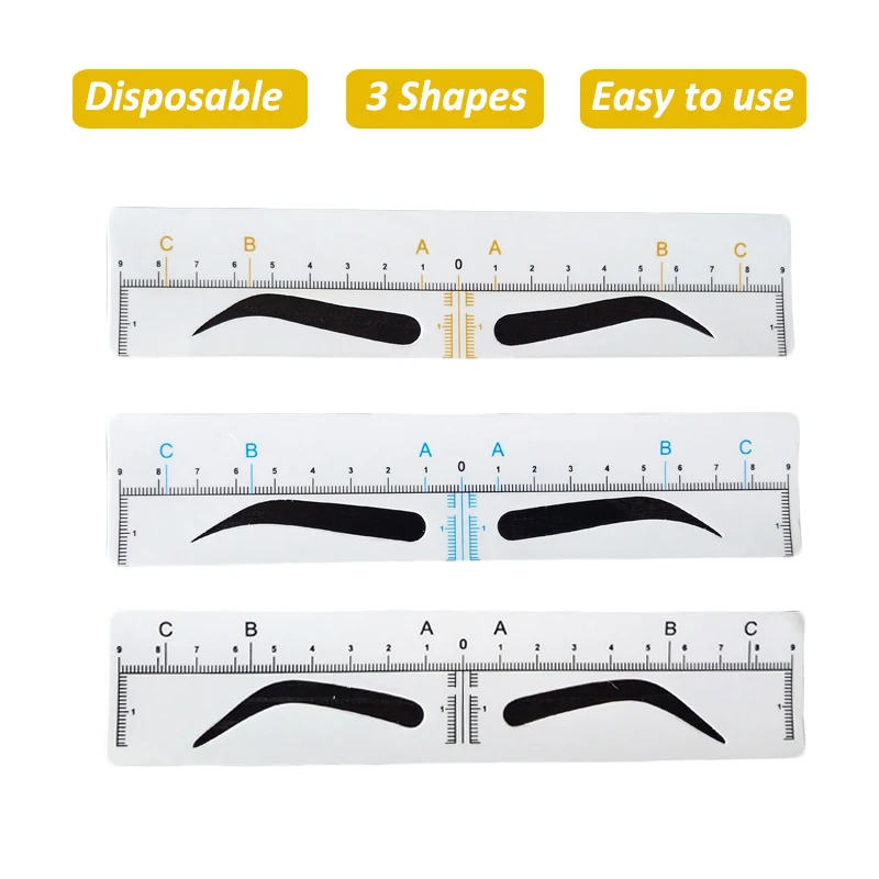 25pcs-Disposable-Airbrush-Eyebrow-Sticker-Microblading-Brow-Measuring ...