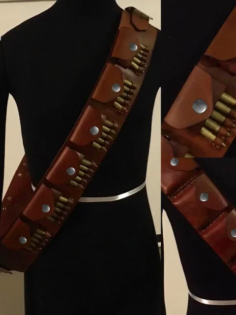 Steampunk Star Tusken Raider Belt Pouch Leather Cavalry Bandolier ...