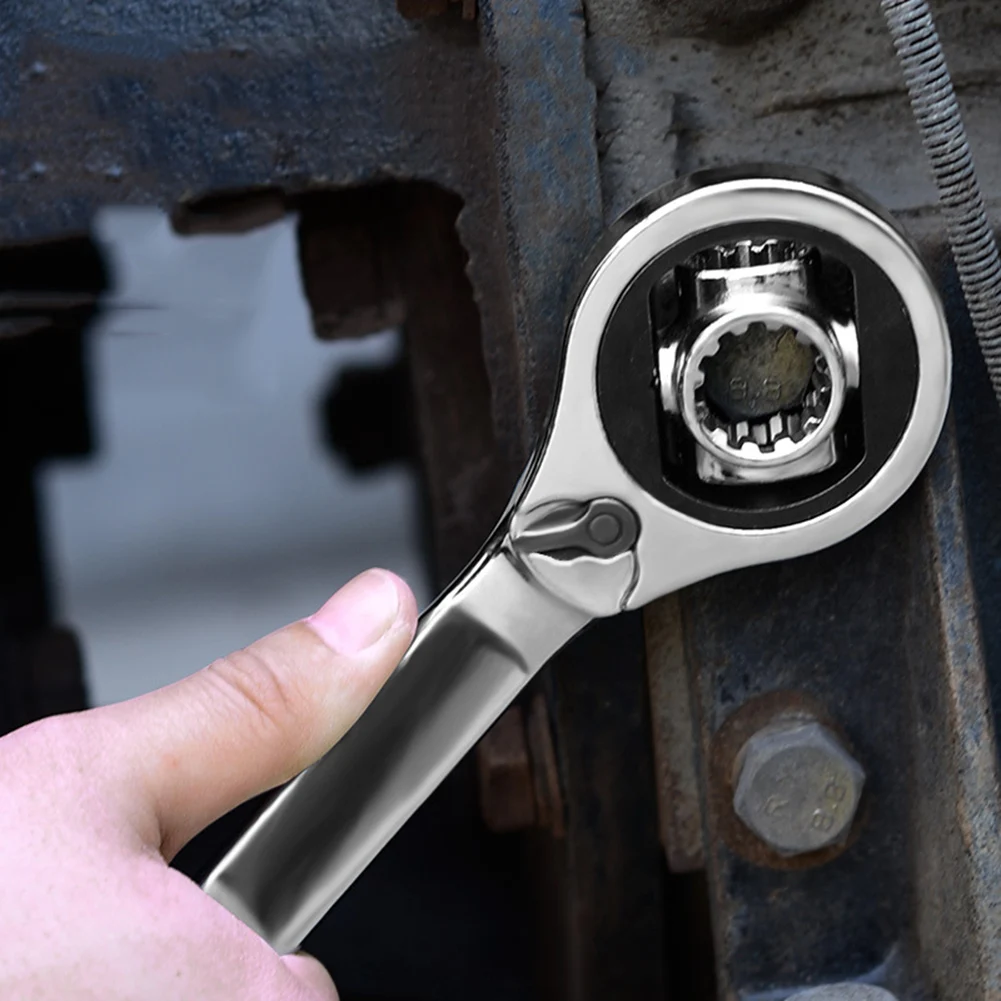 CLE A MOLETTE,8-19MM--Clé à cliquet en acier CR 8 en 1, clé à douille ...