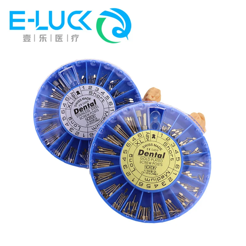 Dental-Silver-Gold-Plated-Screw-Post-120pcs-Dental-Stainless-Steel ...