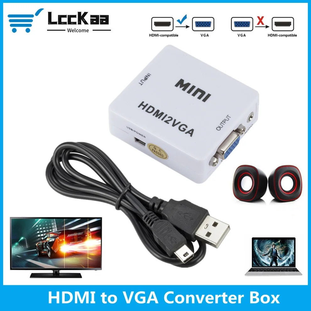LccKaa-HD-1080P-HDMI-compatible-to-VGA-Converter-With-Audio-HDMI2VGA ...