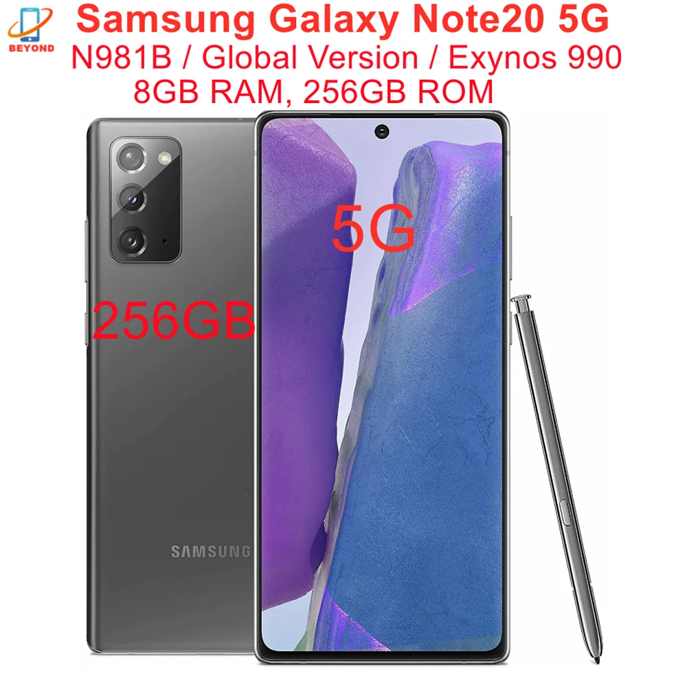 Samsung Galaxy Note20 5G N981B Global Version 6.7" 256GB ROM 8GB RAM ...