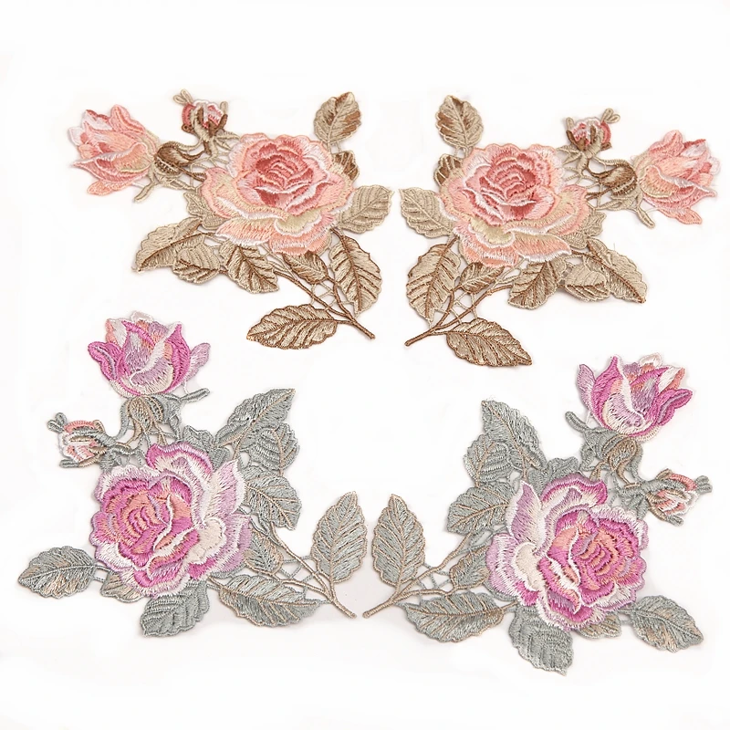 New-1Pair-Patches-13-5x10-5CM-Sew-On-Embroidered-Polyester-Lace ...