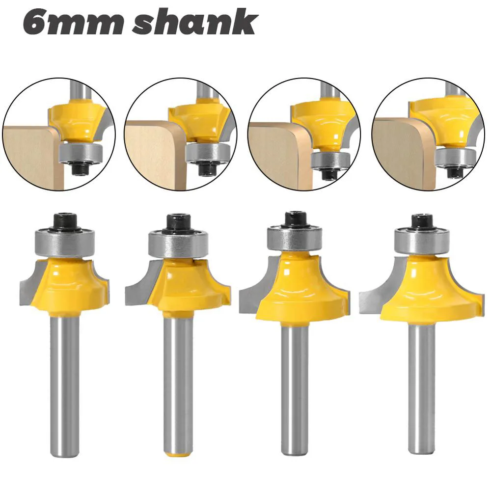1PC-6MM-Shank-Milling-Cutter-Wood-Carving-Corner-Round-Over-Router-Bit ...