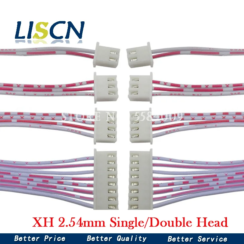 5PCS XH2.54 Female Connector Terminal Cable 10cm 20cm 30cm JST Wire Connector 2p 3p 4p 6p 8p 10p ...