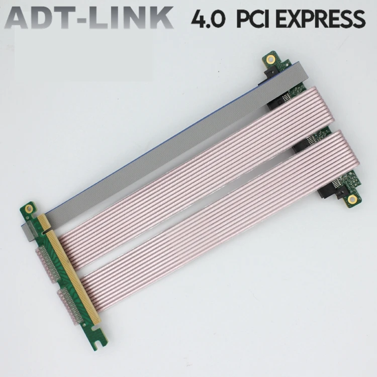 Pci-e X16 To 16x 4.0 Doubl Reverse Riser Extension Cable Graphics Card ...