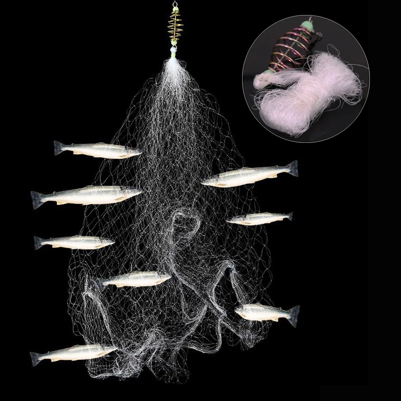 Sticky-Fishing-Net-Trap-Wire-Night-Luminous-Bead-Fishing-Cage-Fishing ...