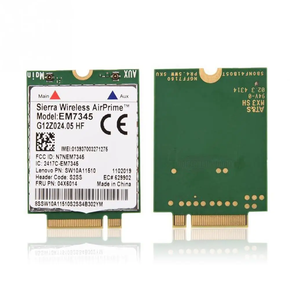Беспроводная сетевая карта для ноутбука lenovo EM7345 LTE 4G, модуль ...