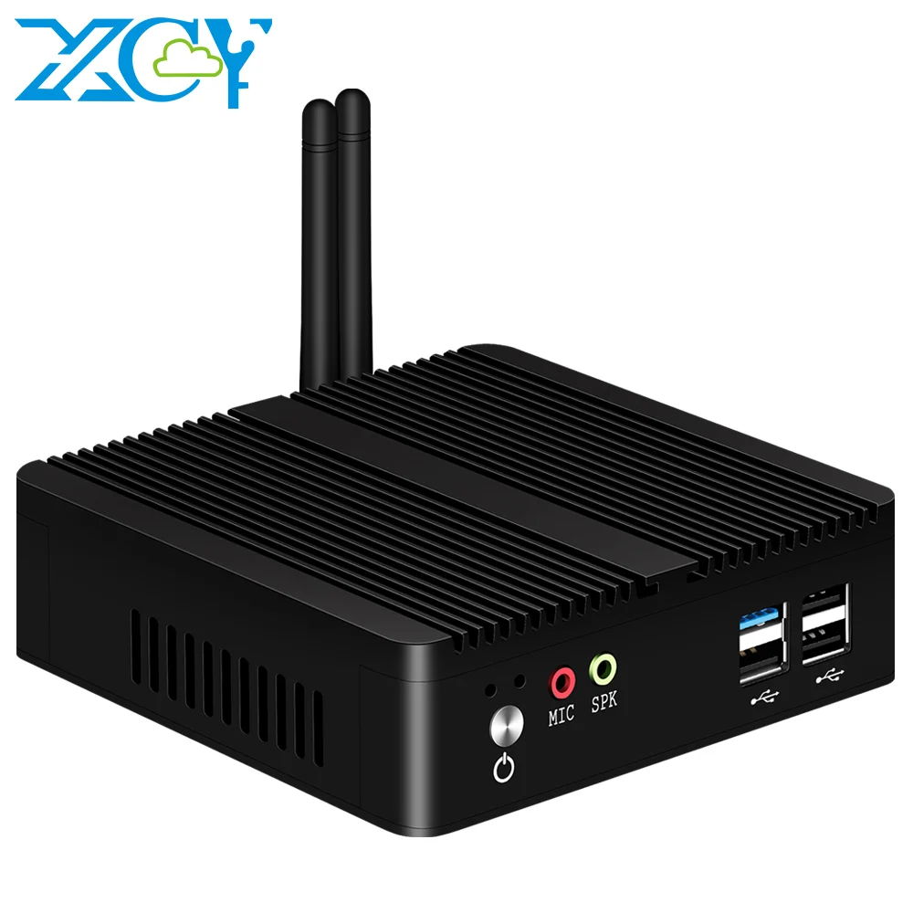 Xcy fanless mini pc intel celeron j1900 quad núcleos gigabit ethernet ...