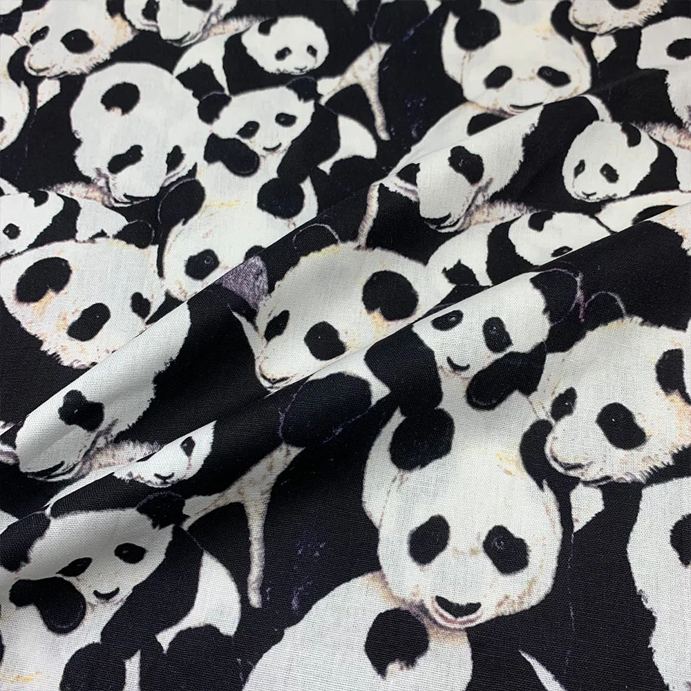 Children Cotton Fabric Panda | Printed Cotton Fabric Panda | Cotton ...