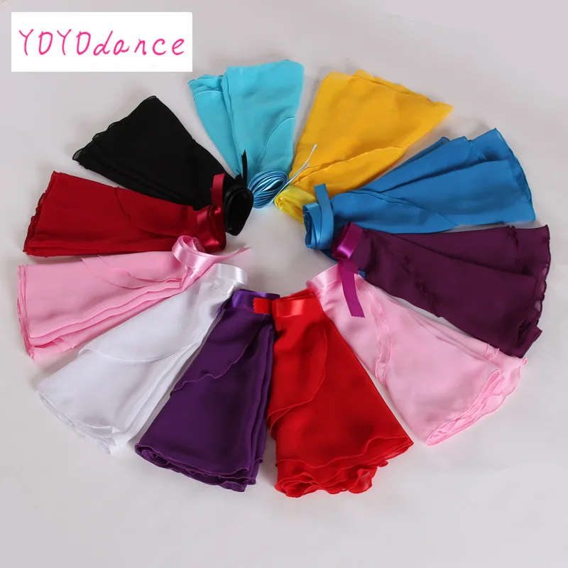 Women's Chiffon Ballet Tutu Dance Skirt Skate Wrap Scarf 3 Sizes Girls ...