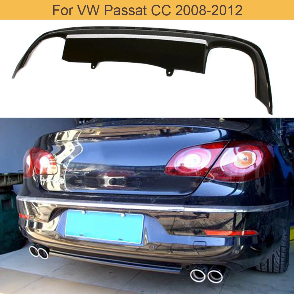 PU-Auto-Car-Rear-Bumper-Diffuser-Lip-Spoiler-for-VW-PASSAT-CC-2008-2012 ...