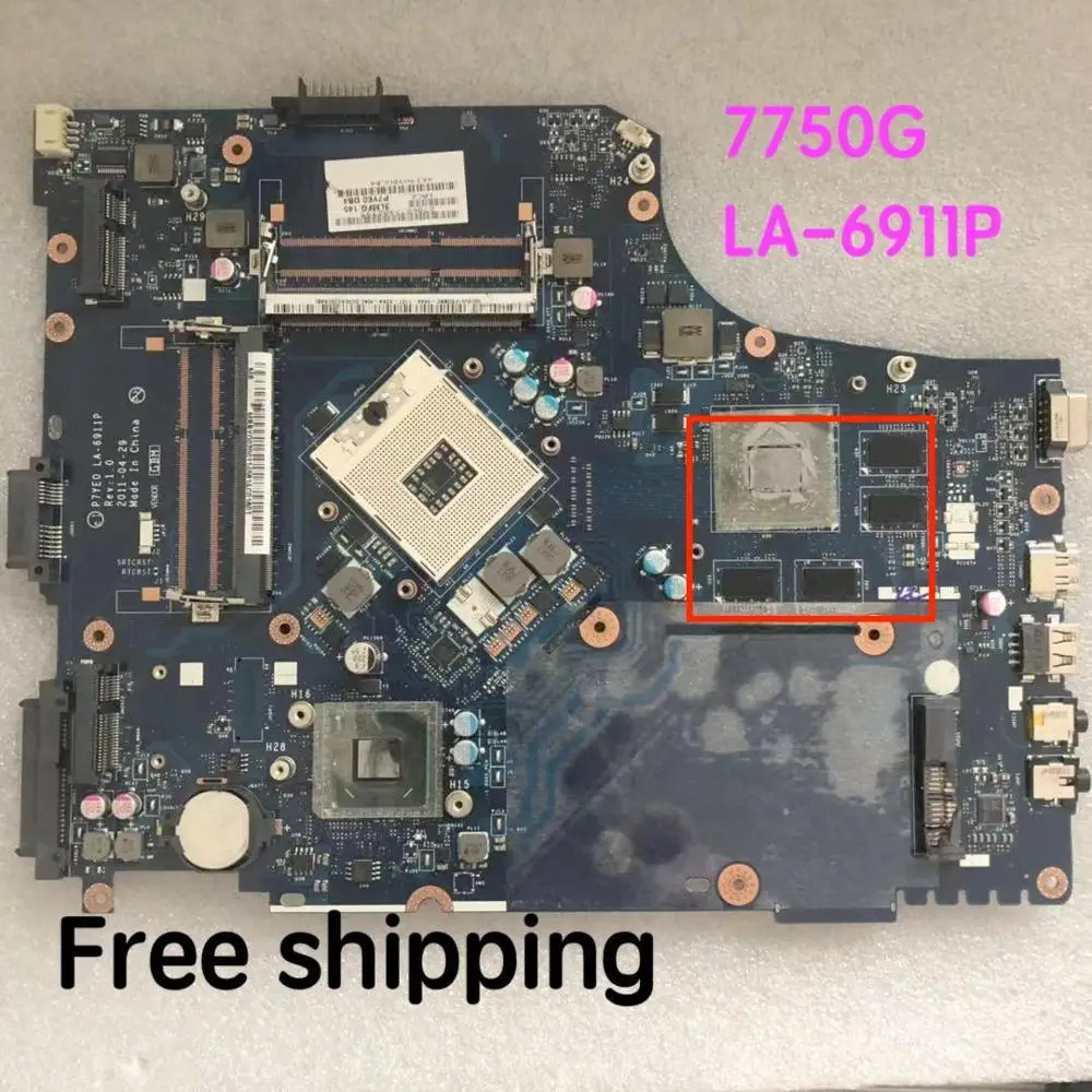 Acer 7750G Laptop Motherboard P7YE0 LA-6911P BRCX02002 Mainboard fully ...