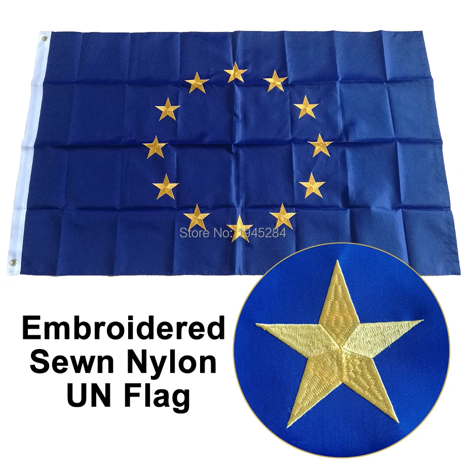 Embroidered European Union Eu Flag Banner Europäische Union Flag ...