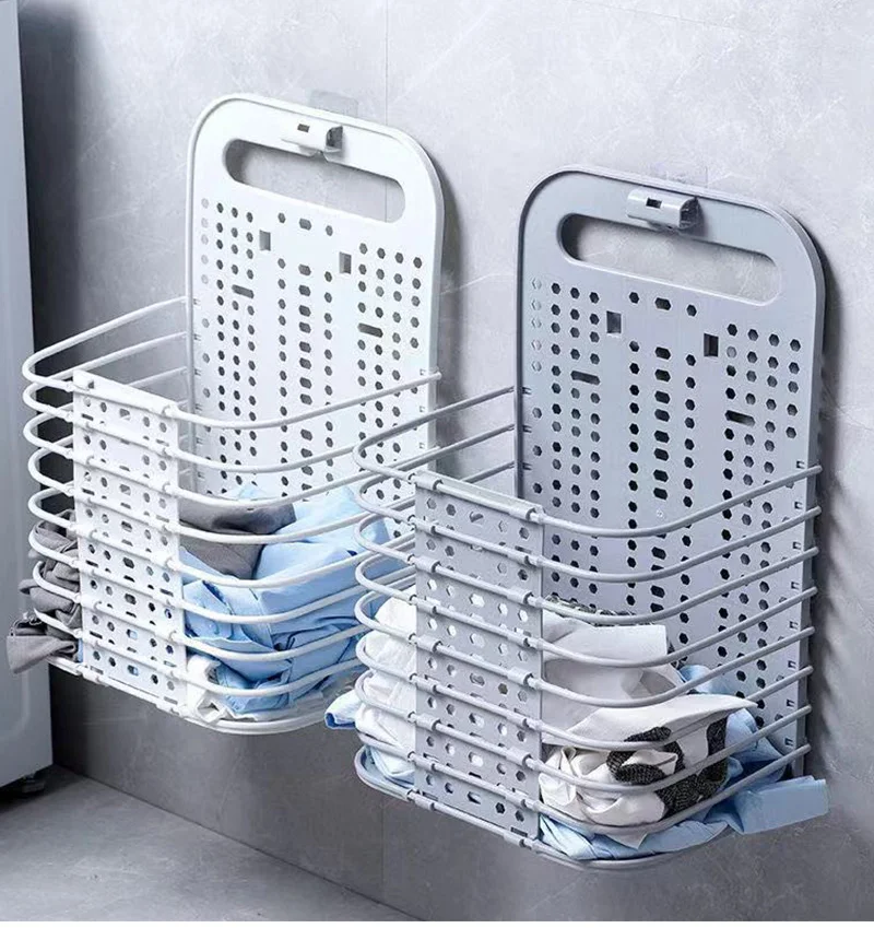 Couleur Grand rose Panier de lavage pliable avec poignée, conteneur de ...