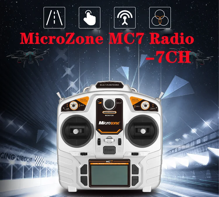 MicroZone-MC7-2-4G-controller-transmitter-MC8RE-receiver-radio-system ...
