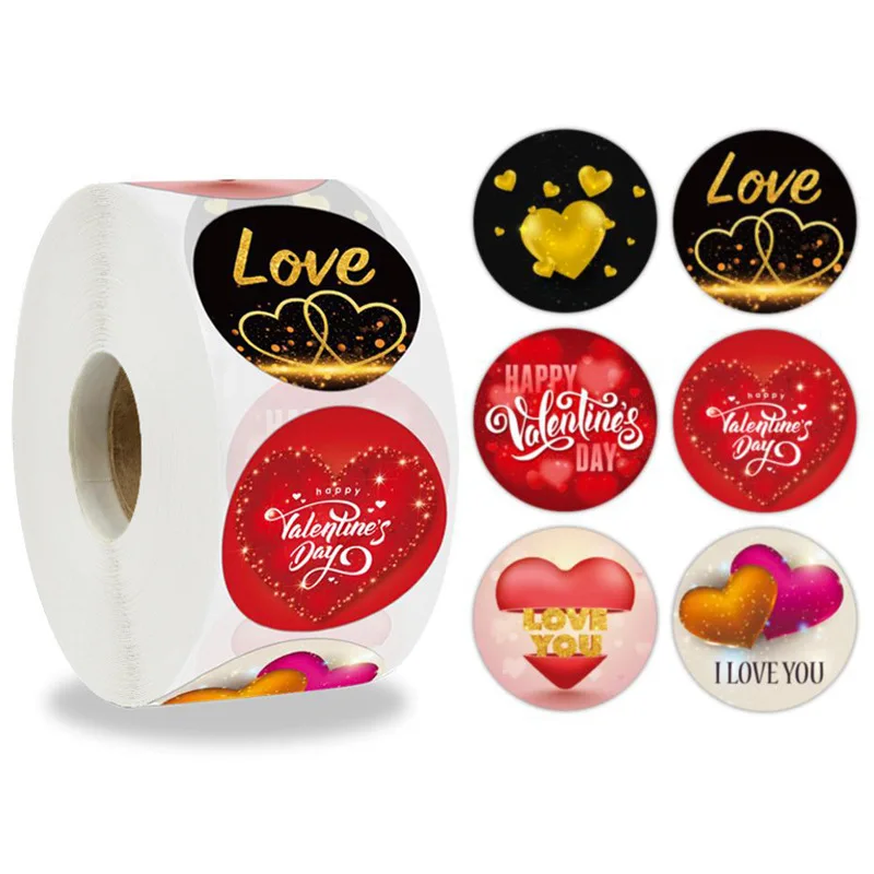 50-500pcs-Love-Heart-Labels-Stickers-i-love-you-Valentine-s-Day ...