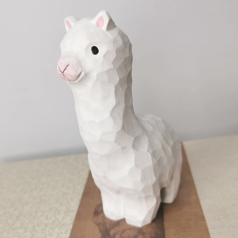 Wood Carving Ornaments | Wood Home Decorations | Alpaca Decoration ...